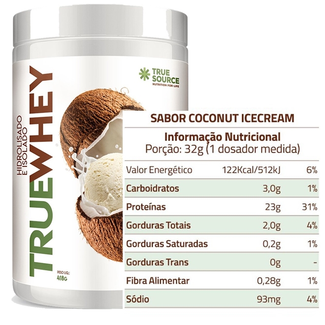True Whey Protein Hidrolisado e Isolado 418g - True Source - WHEY ...