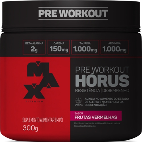 Pré treino Horus 300g - Max Titanium - HORUS PRÉ-TREINO 300G - MAX ...