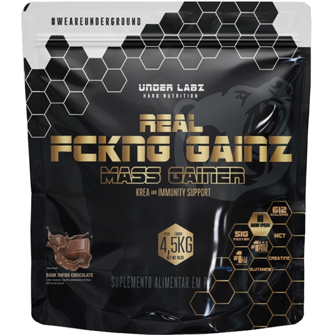Hipercalórico Real Fckng Gainz Gainer 4,5kg - Under Labz - REAL FCKNG ...