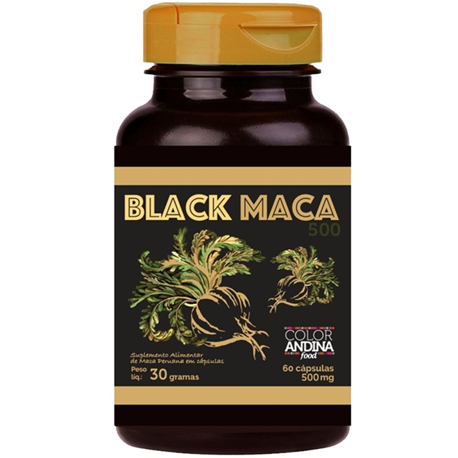 MACA PERUANA PRETA BLACK MACA C/60CAPS - COLOR ANDINA - MACA PERUANA ...