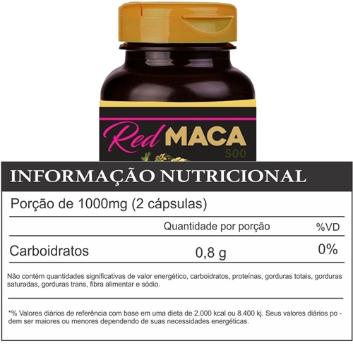 MACA PERUANA VERMELHA RED MACA (60 CAPS) - COLOR ANDINA - MACA PERUANA ...