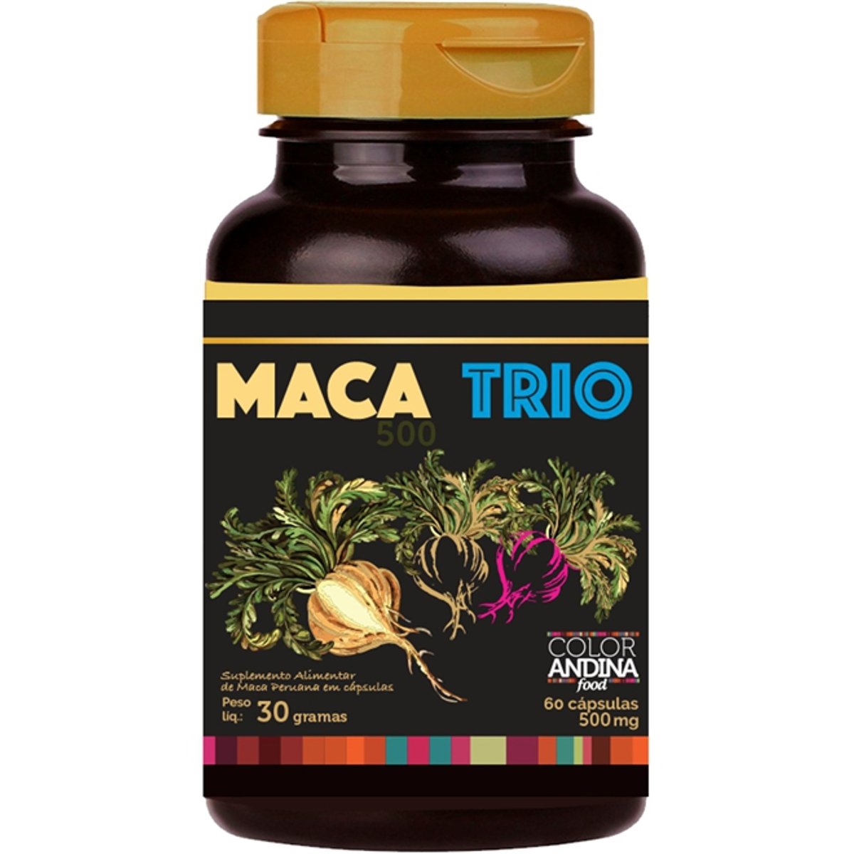 MACA PERUANA TRIO DE MACA C/60CAPS ( MIX DE FARINHA DE MACA AMARELA ...