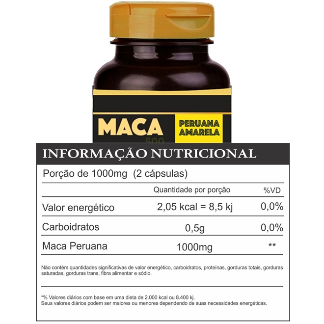 MACA PERUANA AMARELA YELLOW MACA 60CAPS - COLOR ANDINA - MACA PERUANA ...