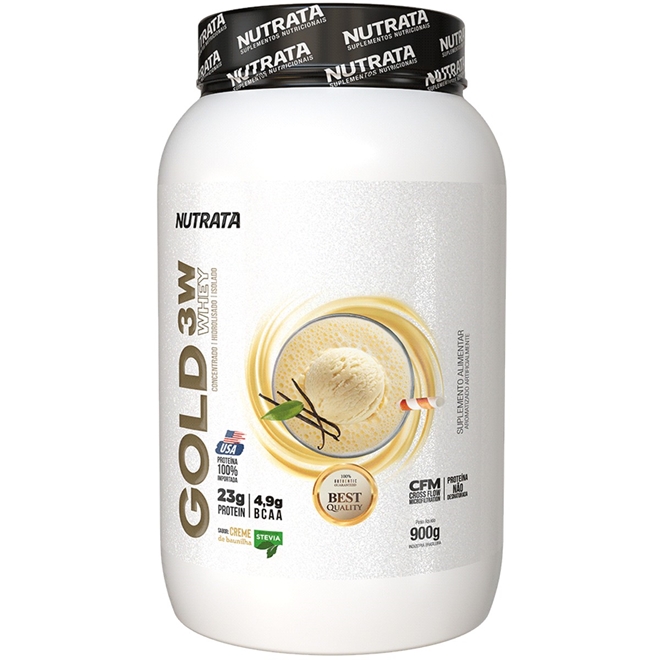 Whey Protein 3W Gold Whey 900g - Nutrata - GOLD WHEY 3W 900G - NUTRATA - NUTRATA
