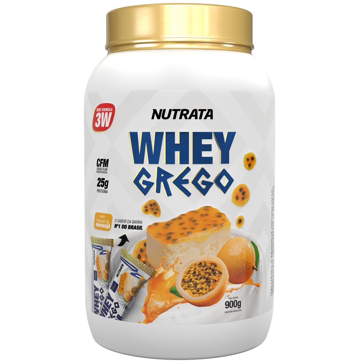 Whey Protein 3W Whey Grego 900g - Nutrata - WHEY GREGO 3W GOURMET (PT ...