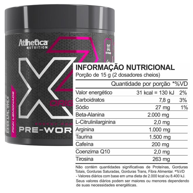 Pré Treino X7 Pre Workout 300g - Atlhetica Nutrition - PRÉ TREINO X7 ...