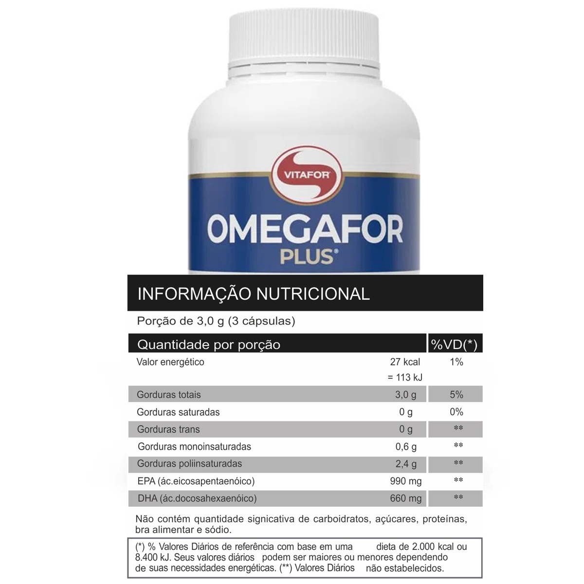 OMEGAFOR PLUS 1000MG (240 CAPS) - VITAFOR - OMEGAFOR PLUS 1000MG (240 ...