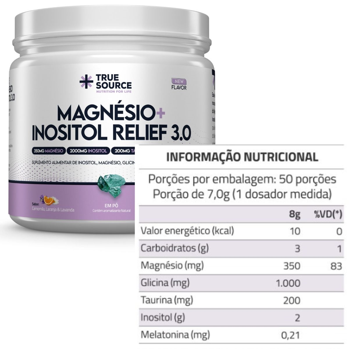 TRUE MAGNESIO + INOSITOL RELIEF 3.0 (PT) 350G - TRUE SOURCE - TRUE ...