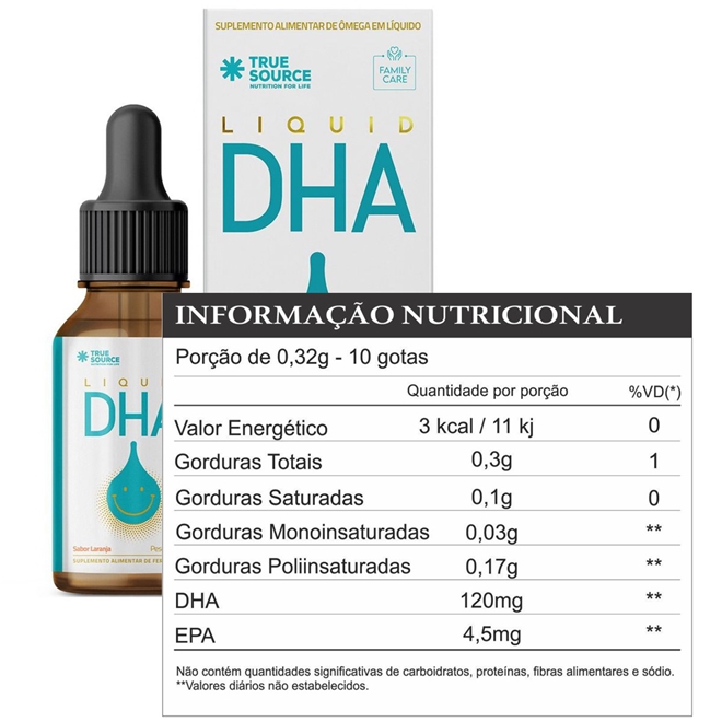ÔMEGA 3 DHA LIQUIDO GOTAS 30ML - TRUE SOURCE - ÔMEGA 3 DHA LIQUIDO GOTAS 30ML - TRUE SOURCE ...