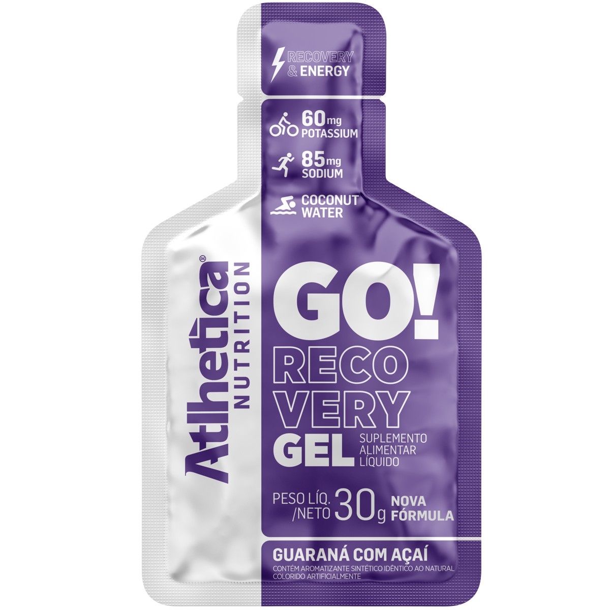 Carboidrato Gel Go! Recovery (10x30g) - Atlhetica Nutrition - GO ...